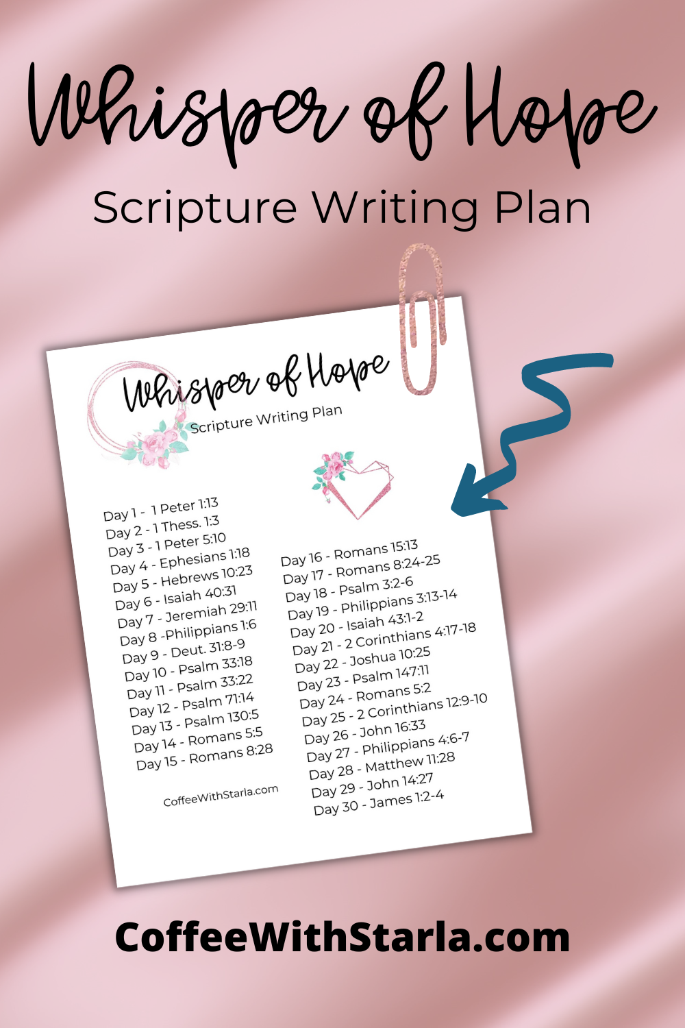 Whisper of Hope Printable Scripture Writing Plan