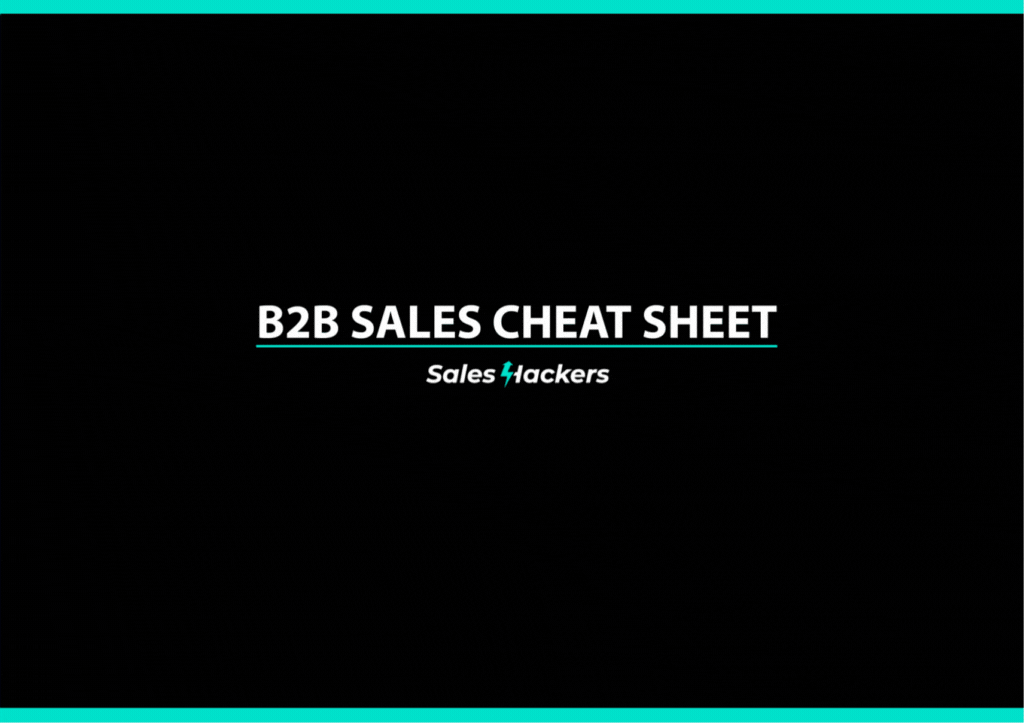 B2B SALES CHEAT SHEET