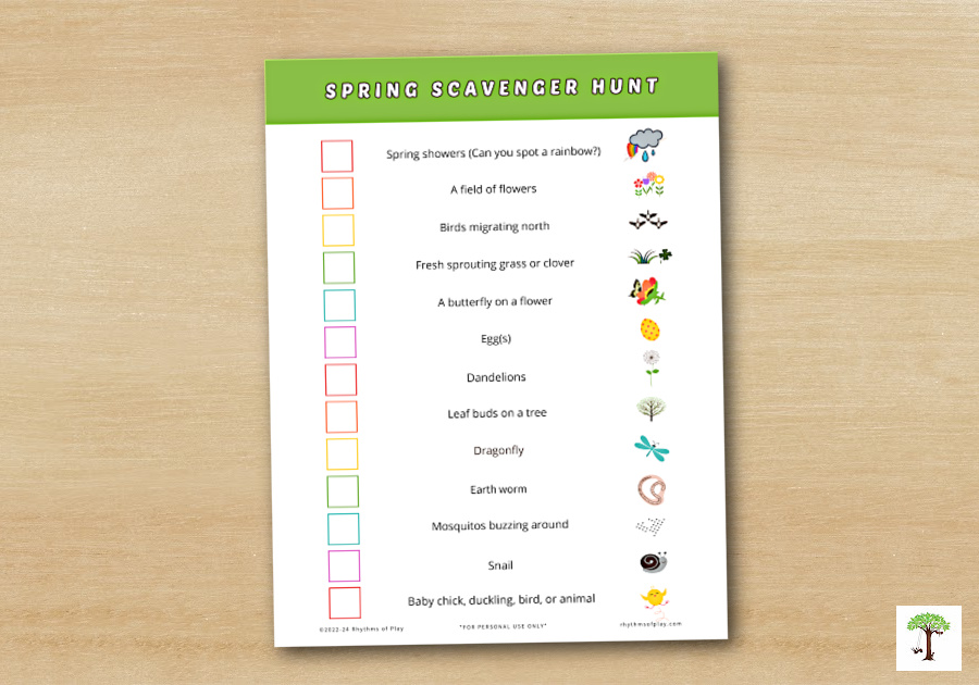 Spring Scavenger Hunt Printable