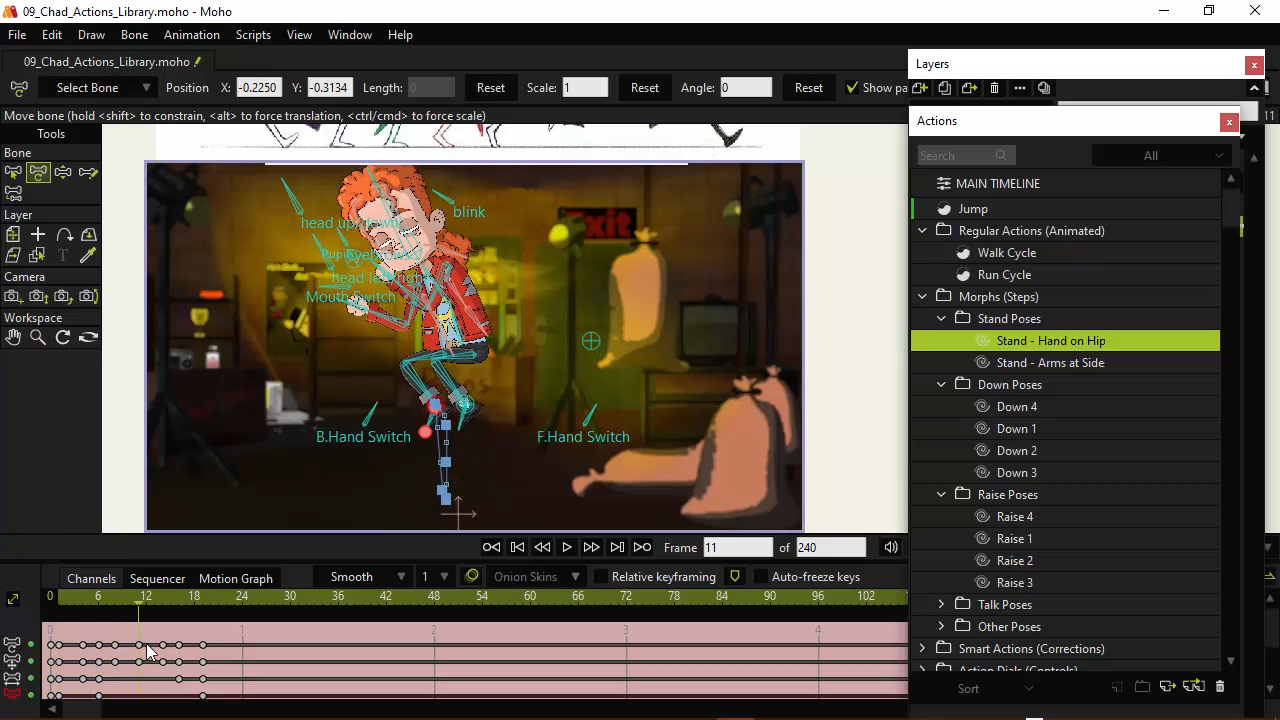 Building Reusable Character Actions in Moho Pro 13