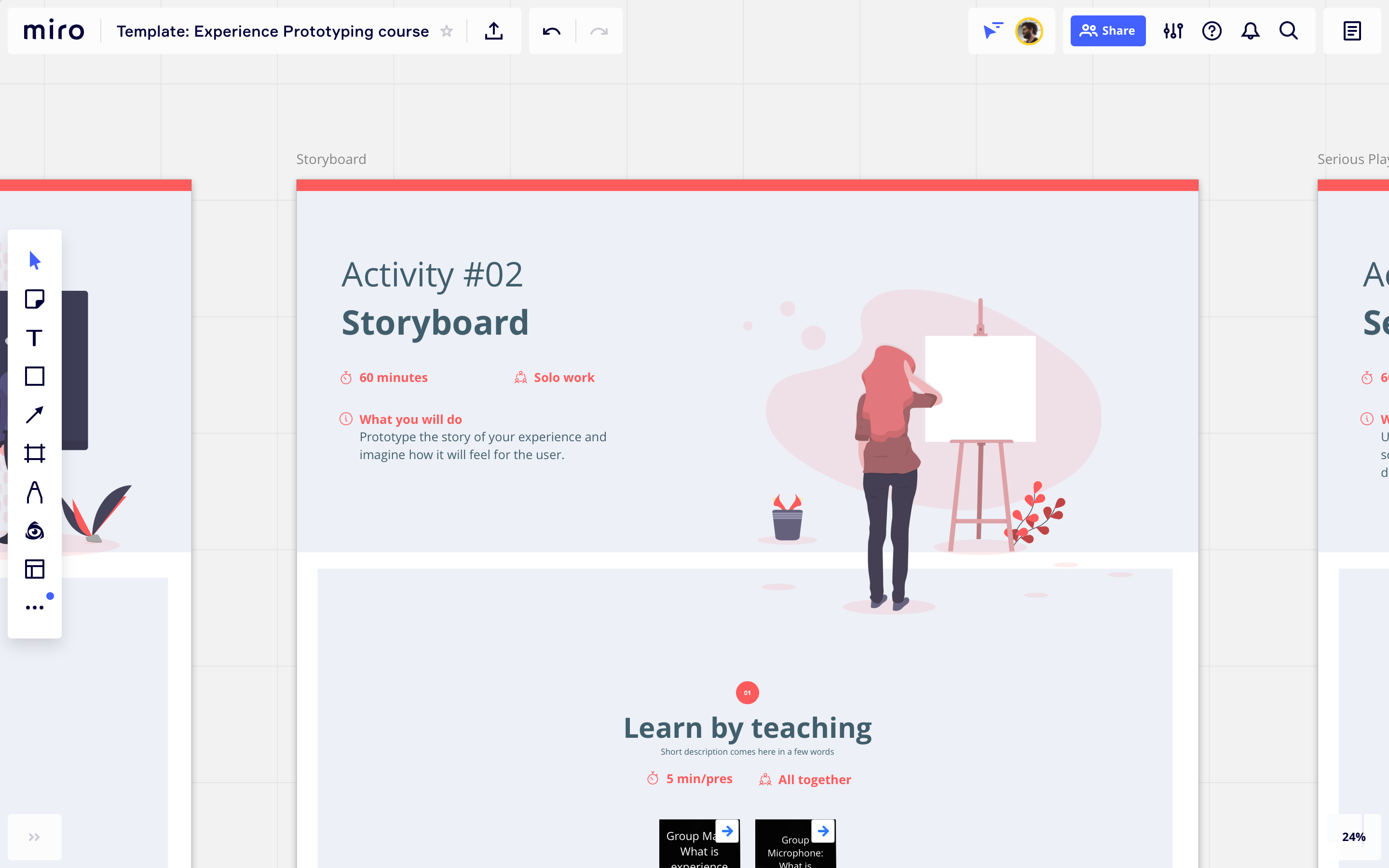 Experience Prototyping Course - Miro Board Template