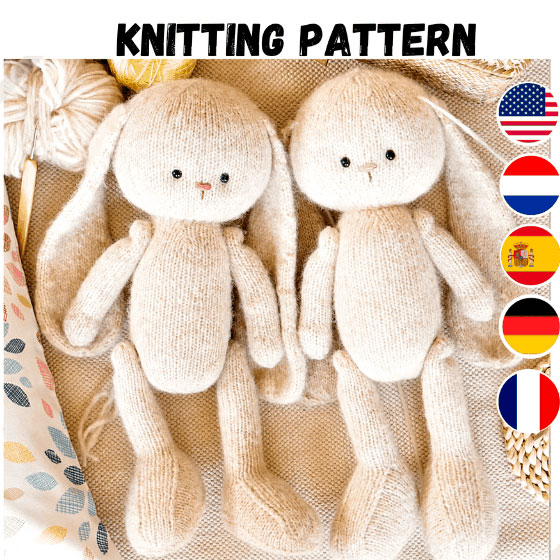 Knitting Bunny Toy Pattern + Videos