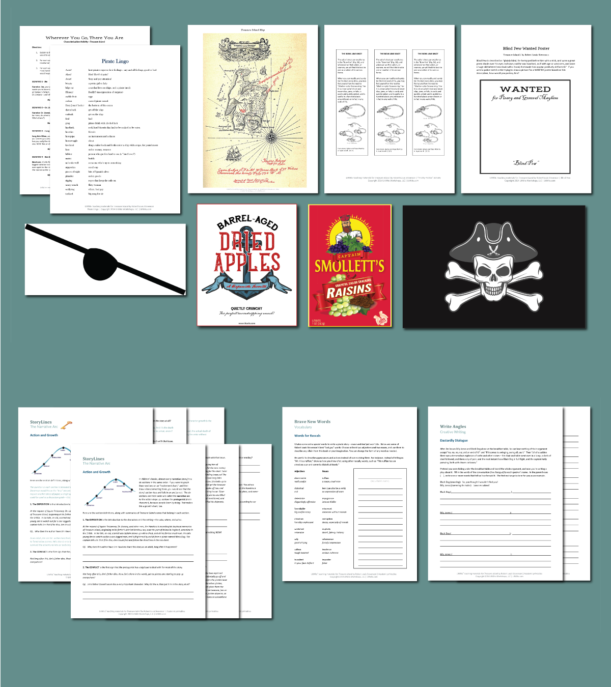 LitWits Printables for TREASURE ISLAND