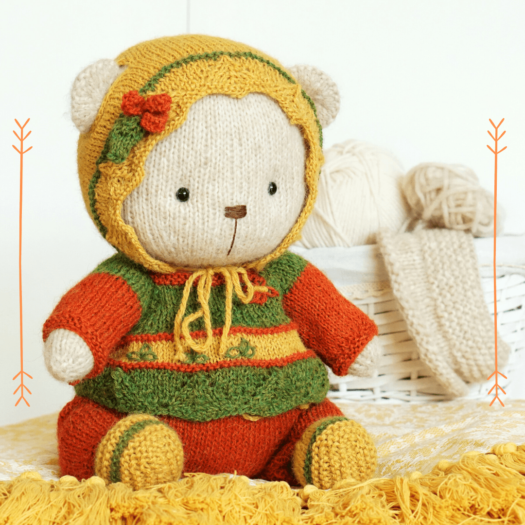 Knitting Pattern - Cozy Teddy Outfit (+Videos)