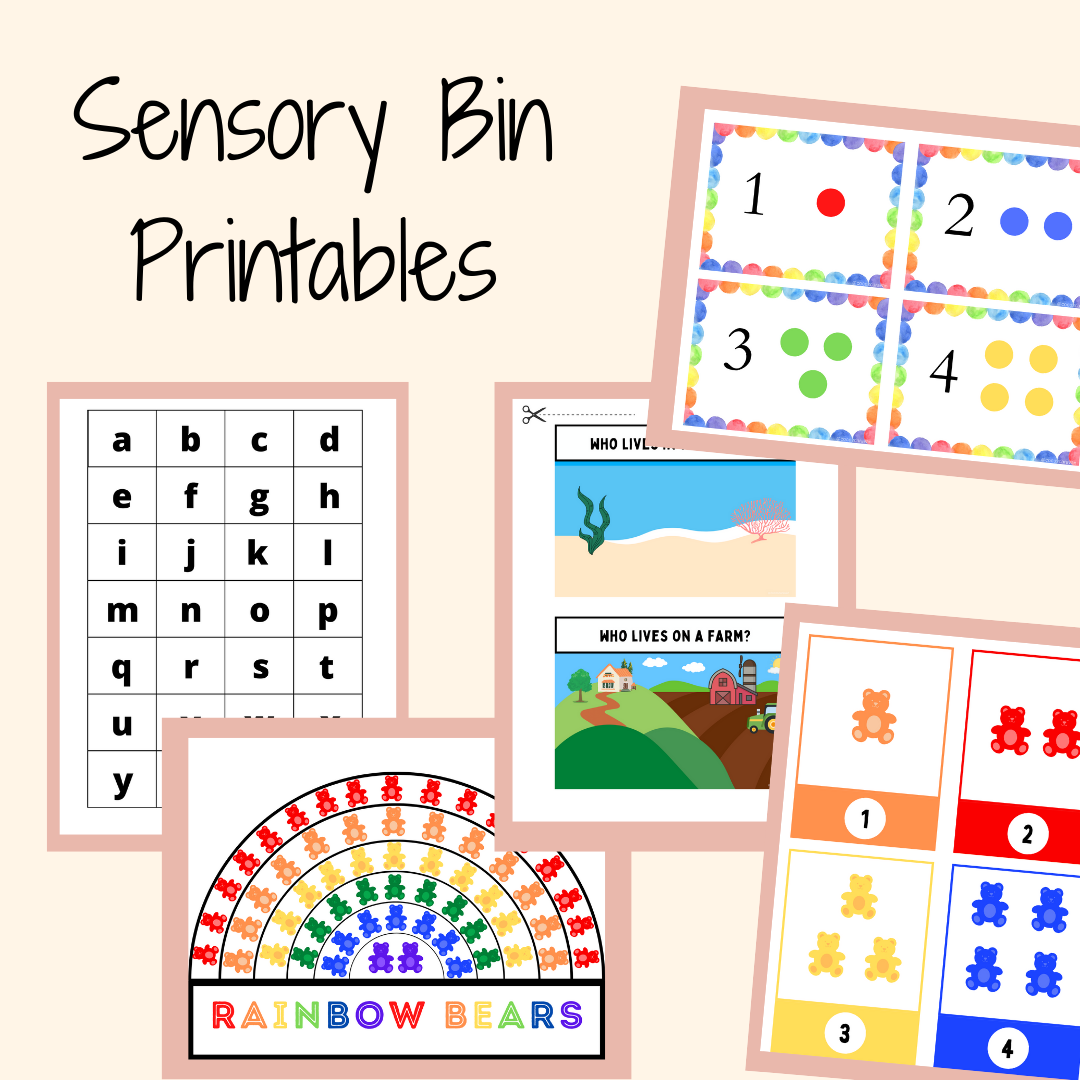 Sensory Bin Printables