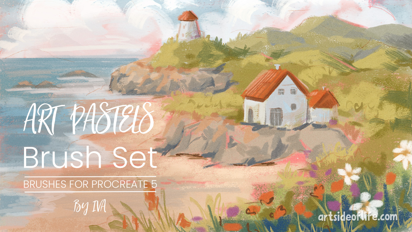Art Pastels Procreate Brush Set by Iva