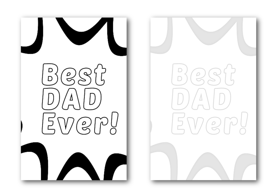 Best DAD Ever! Printable Father's Day Card to Color