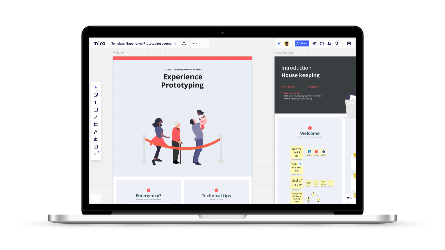Experience Prototyping Course - Miro Board Template