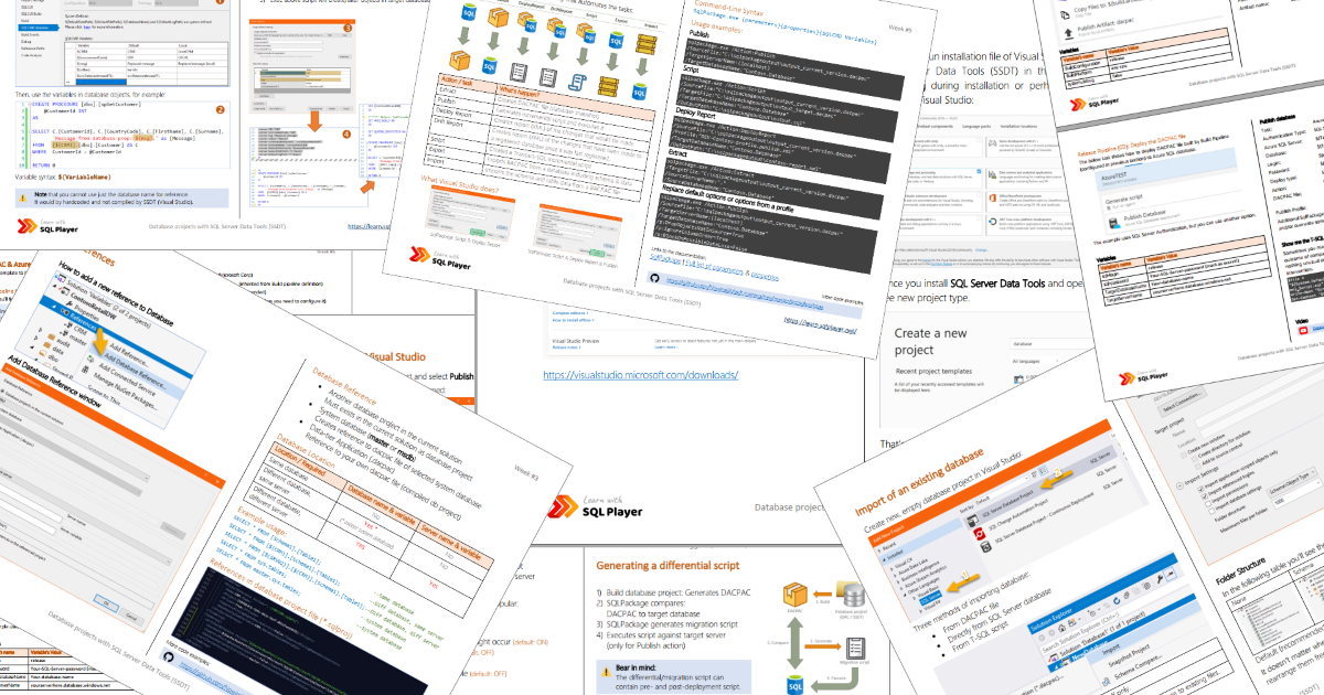 SSDT - Tips & Cheat sheets