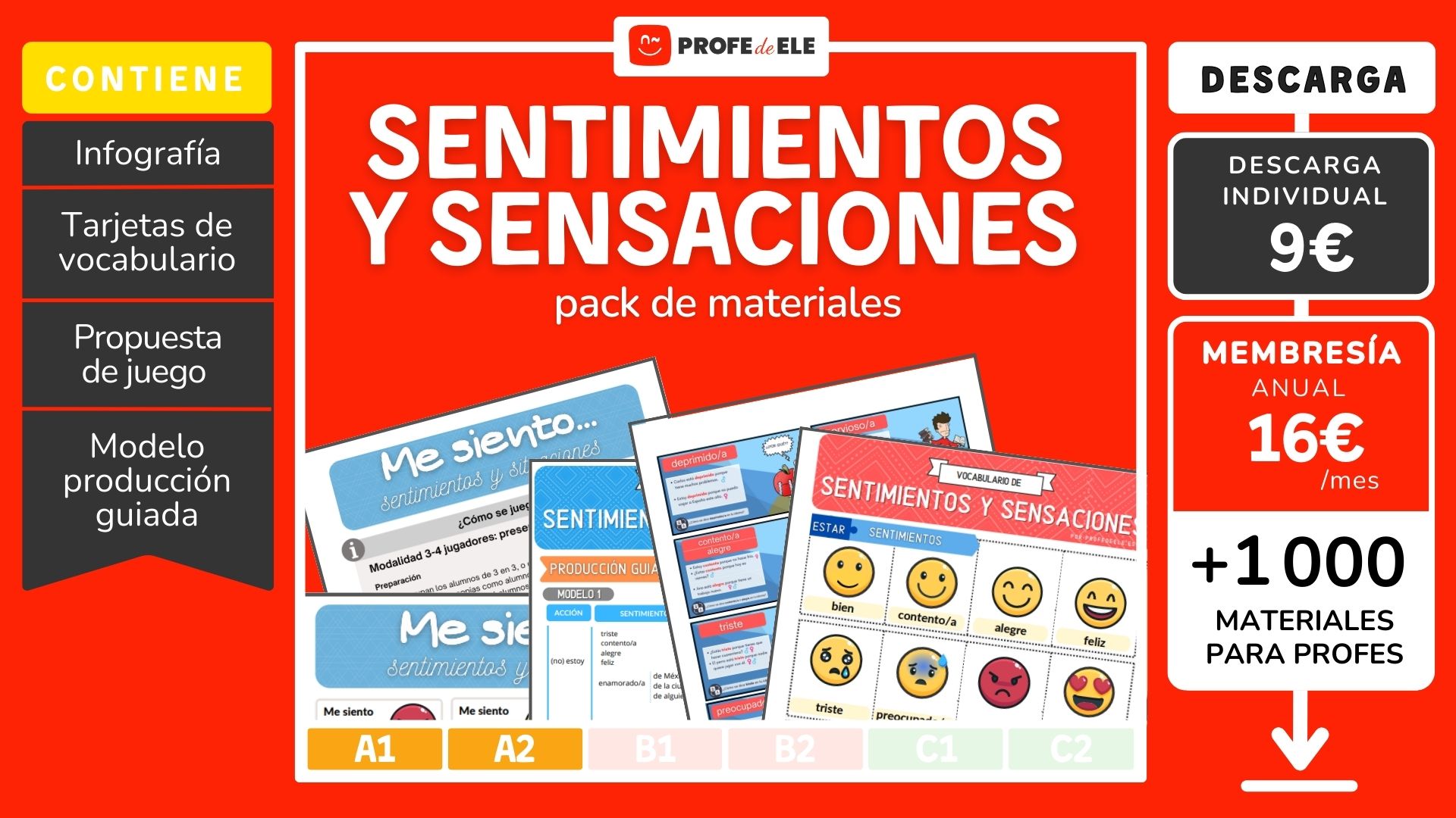 Vocabulario de sentimientos y emociones