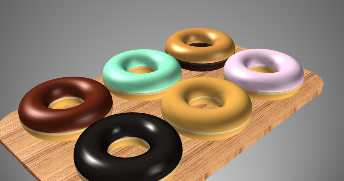 PowerPoint 3D Project: Simple Donuts