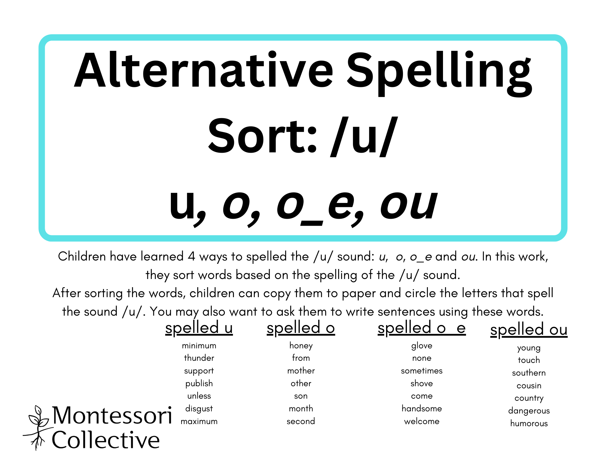 Alternative Vowel Sound Spelling Bundle