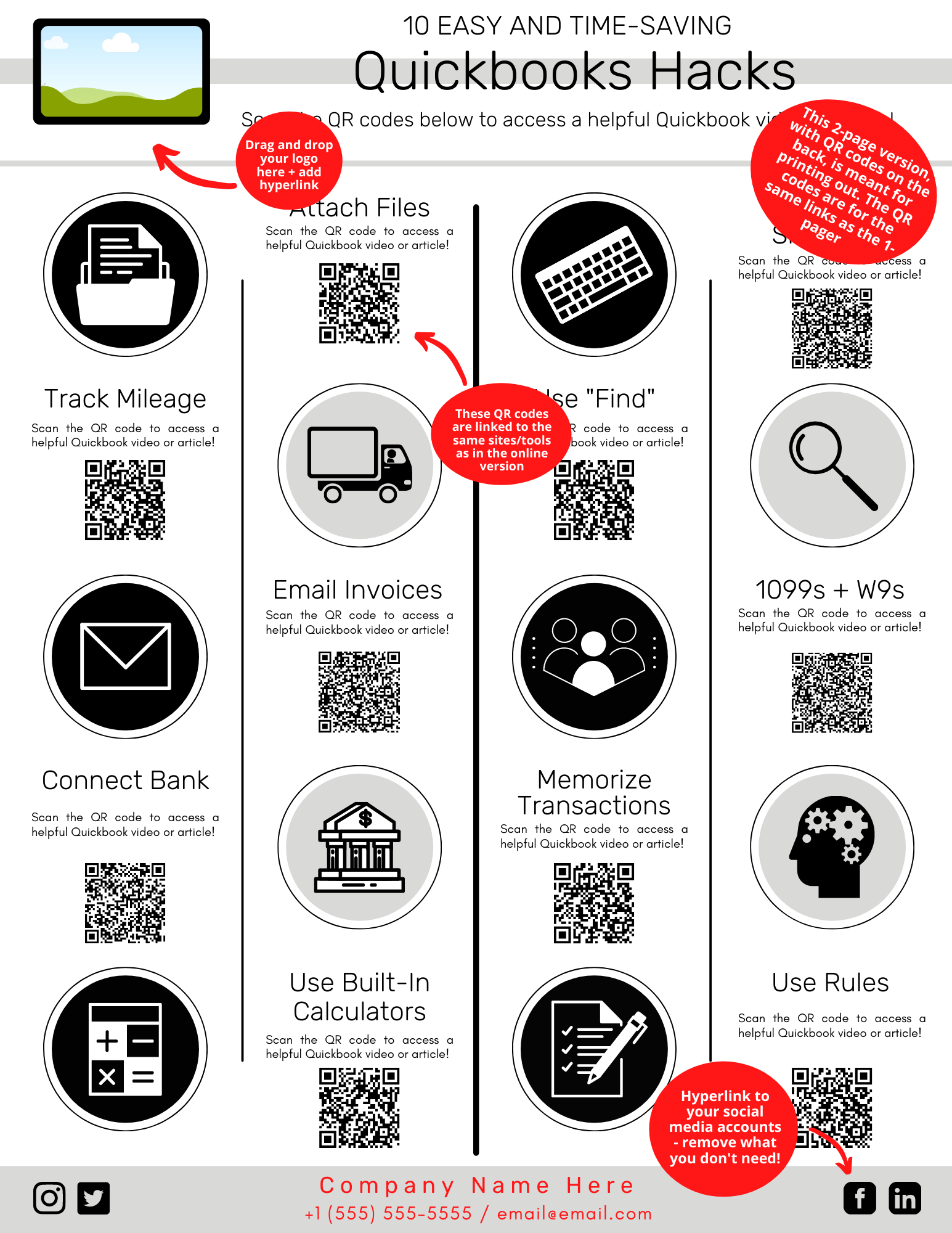 LEAD MAGNET TEMPLATE: Quickbooks Hacks