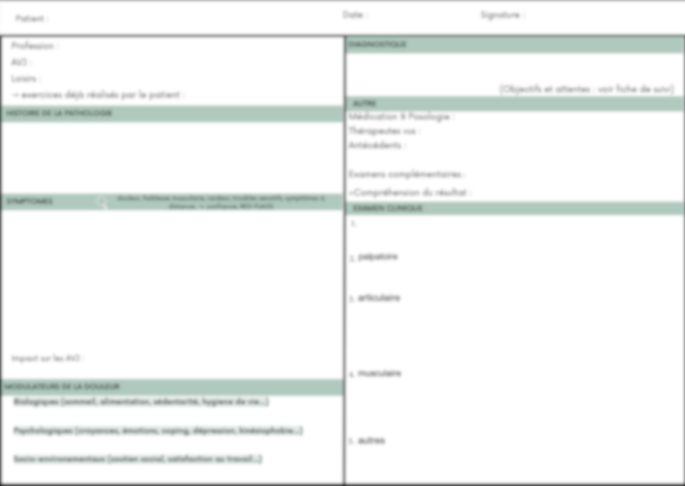 BILAN KINÉ UNIVERSEL : des supports pratiques pour faire le bilan rapidement de vos patients ...