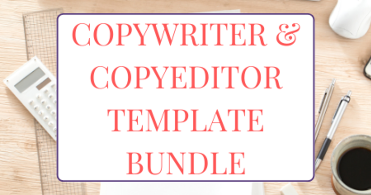 Copywriter & Copyeditor Template Bundle