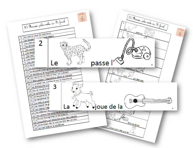 30 phrases Pêle-Mêle R final- Articulation, Lecture