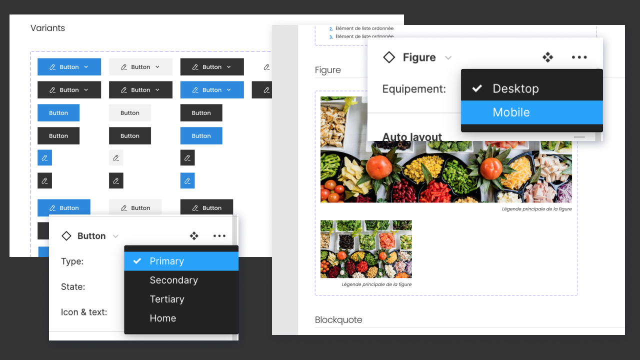 Figma UI kit Responsive - Desktop & mobile