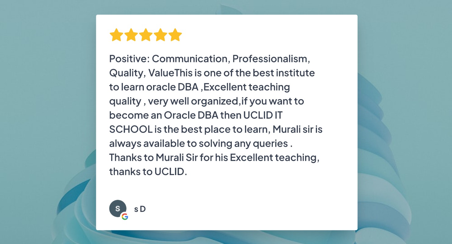 Oracle Database Administration