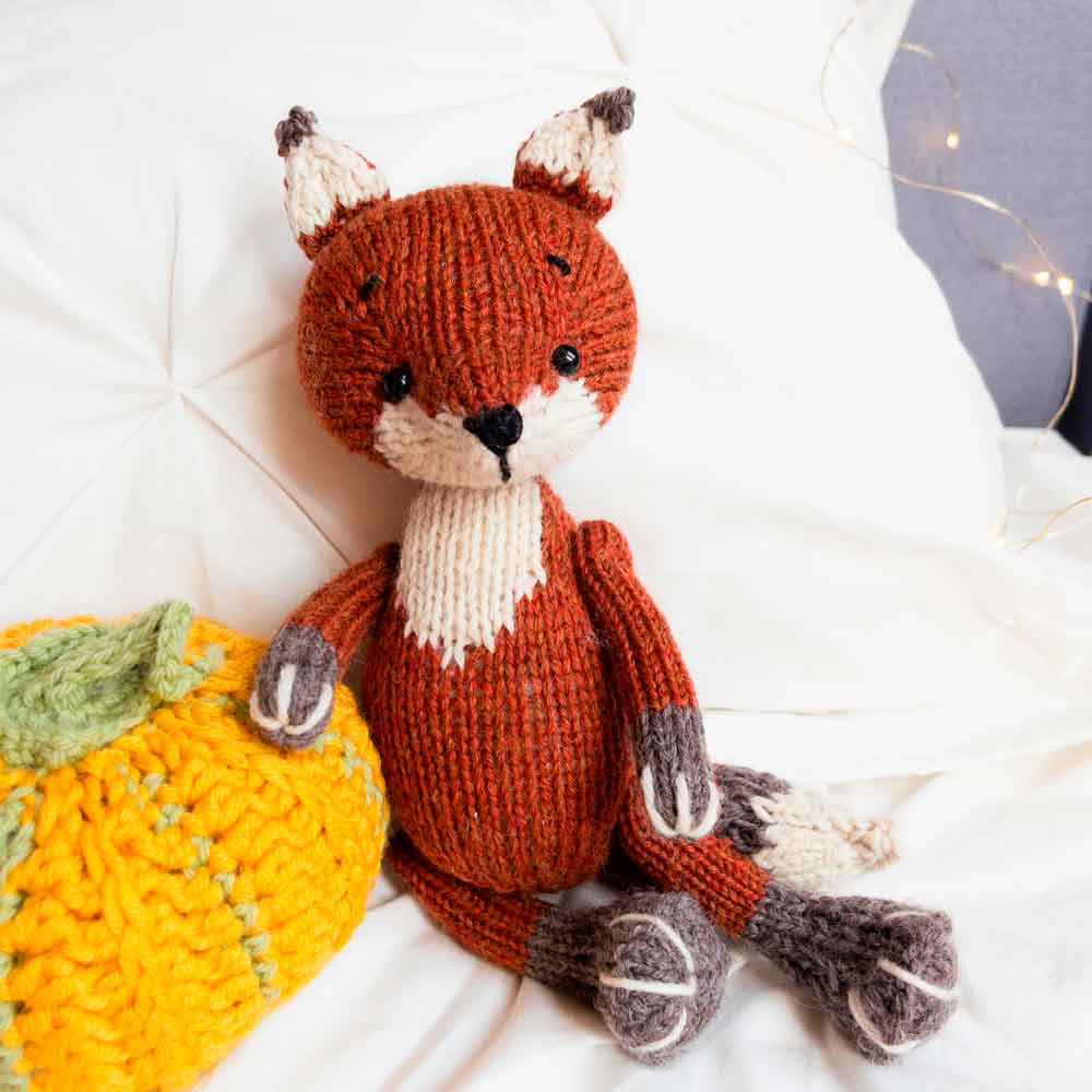 Knitting Toy Pattern - Mister Baby Fox by Polushkabunny