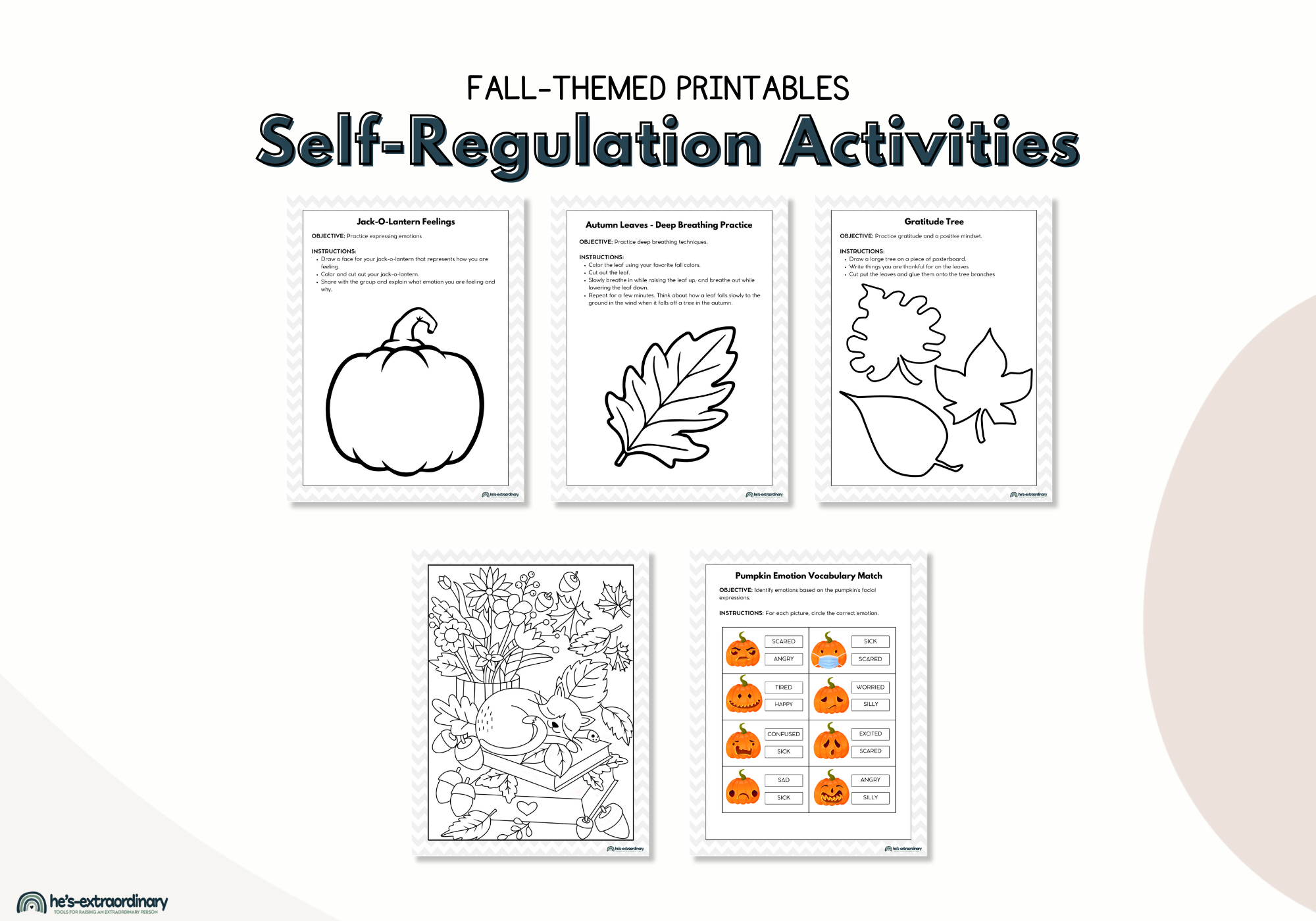 Fall-Themed Self-Regulation Activities