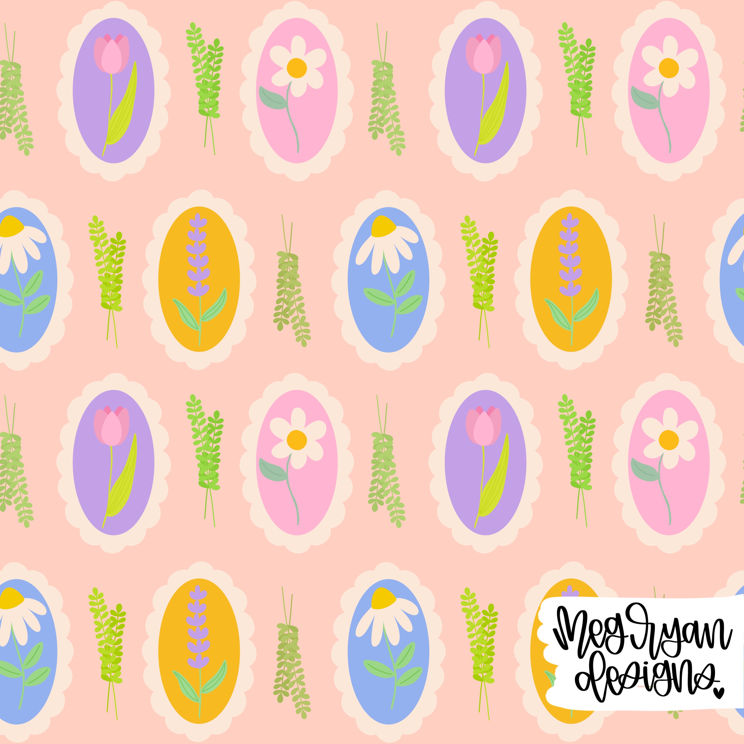 Oval Rectangular Drop Rows Pattern Layout