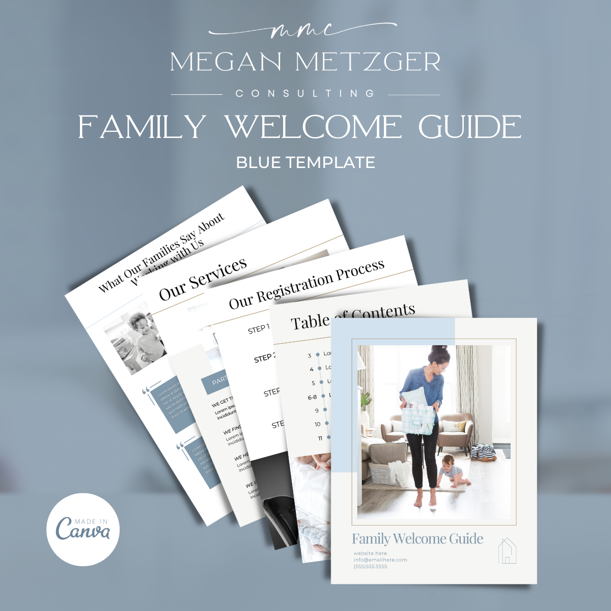 Family Welcome Guide Canva Templates