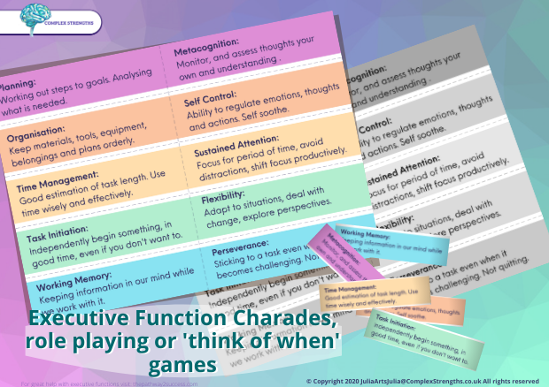 Executive Functions Charades strip sheet