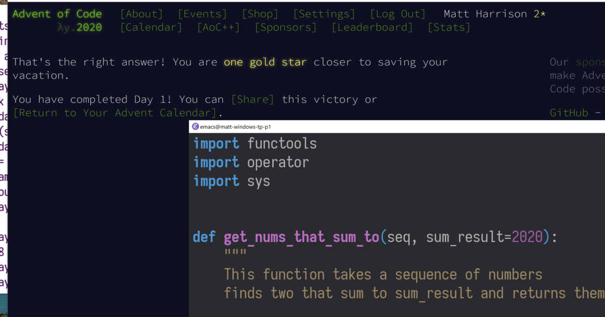 Advent of Code 2020 Walkthrough