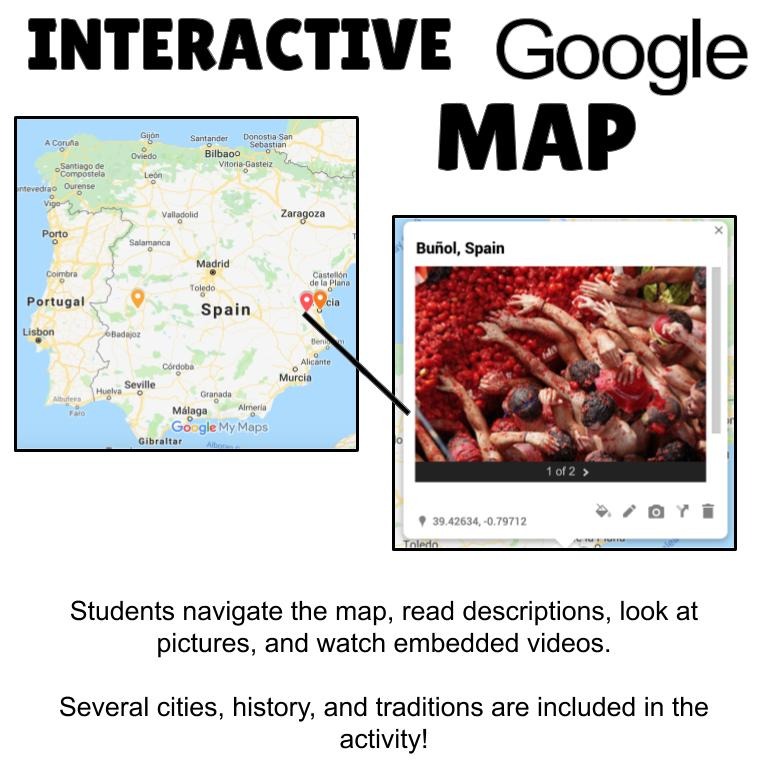 La Tomatina Activities with Google Maps