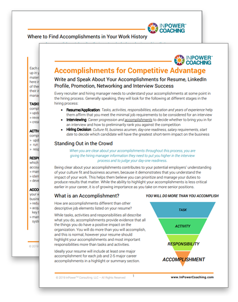 Tool: Career-Defining Accomplishments