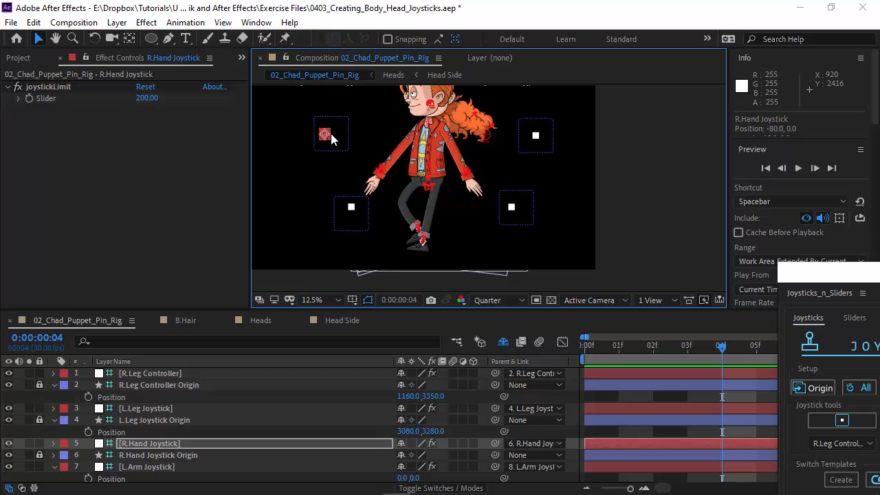 Rigging and Animating PSDs with Duik and Joysticks