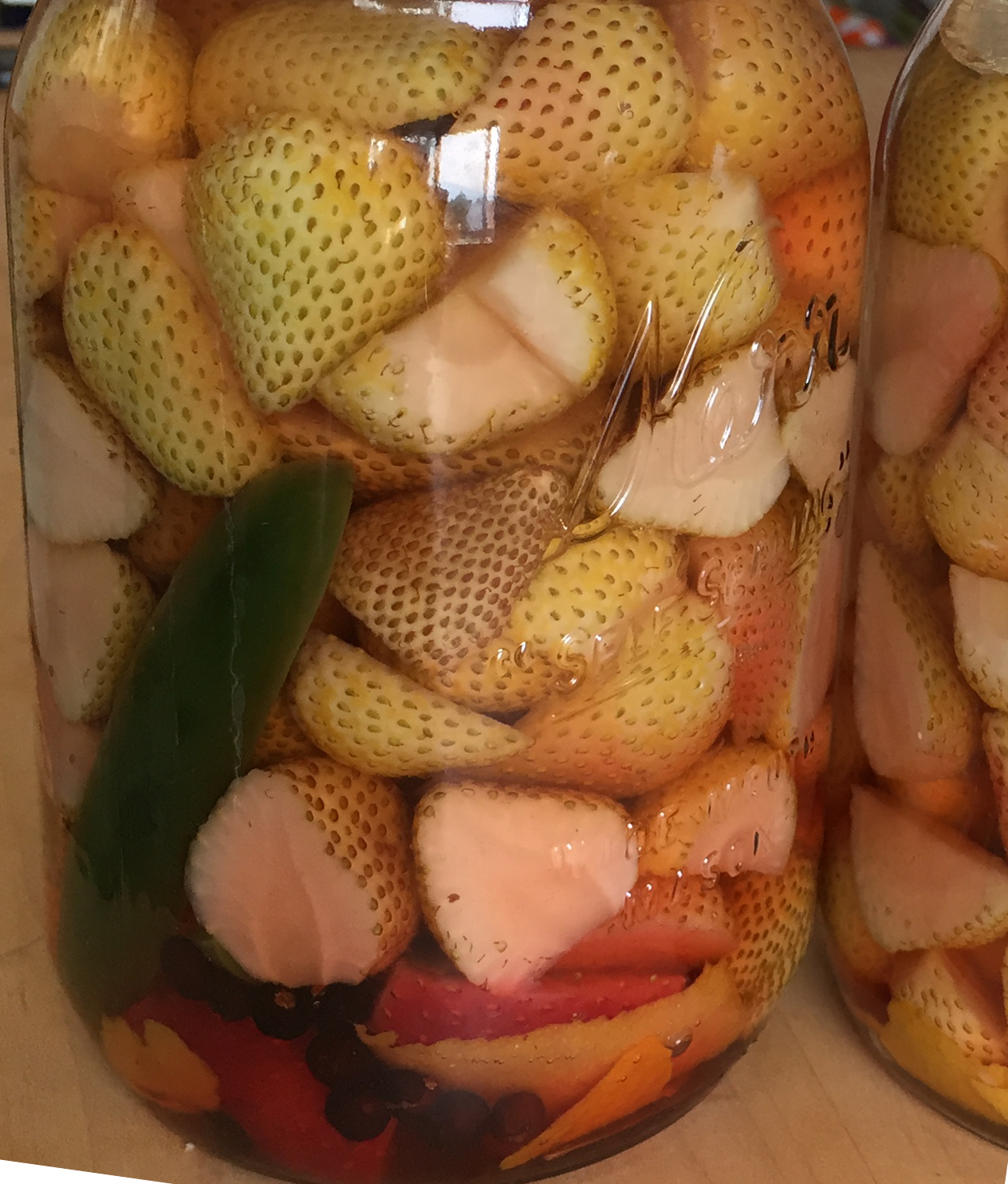 How to Make Pickled Green Strawberries