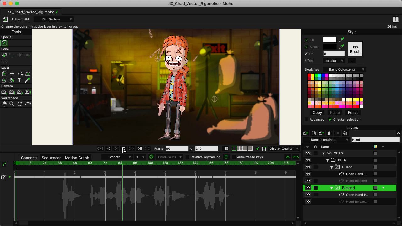 Rigging and Animating Vectors in Moho Pro
