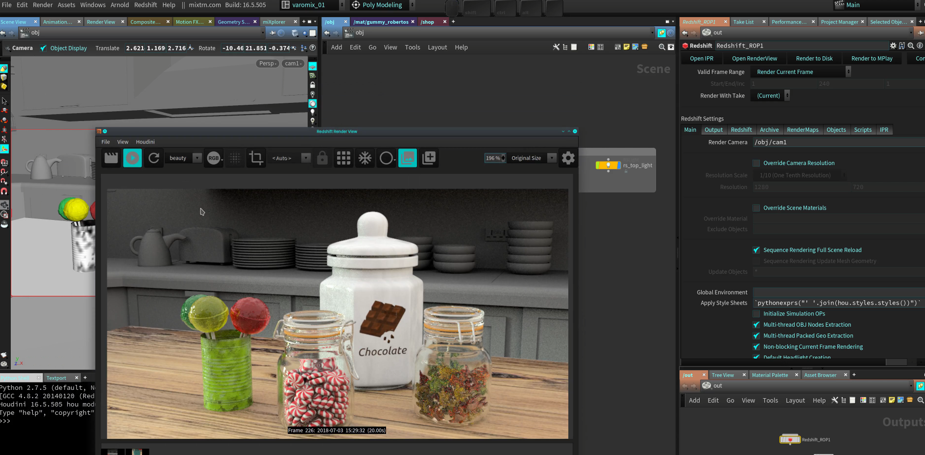 Shading with Redshift