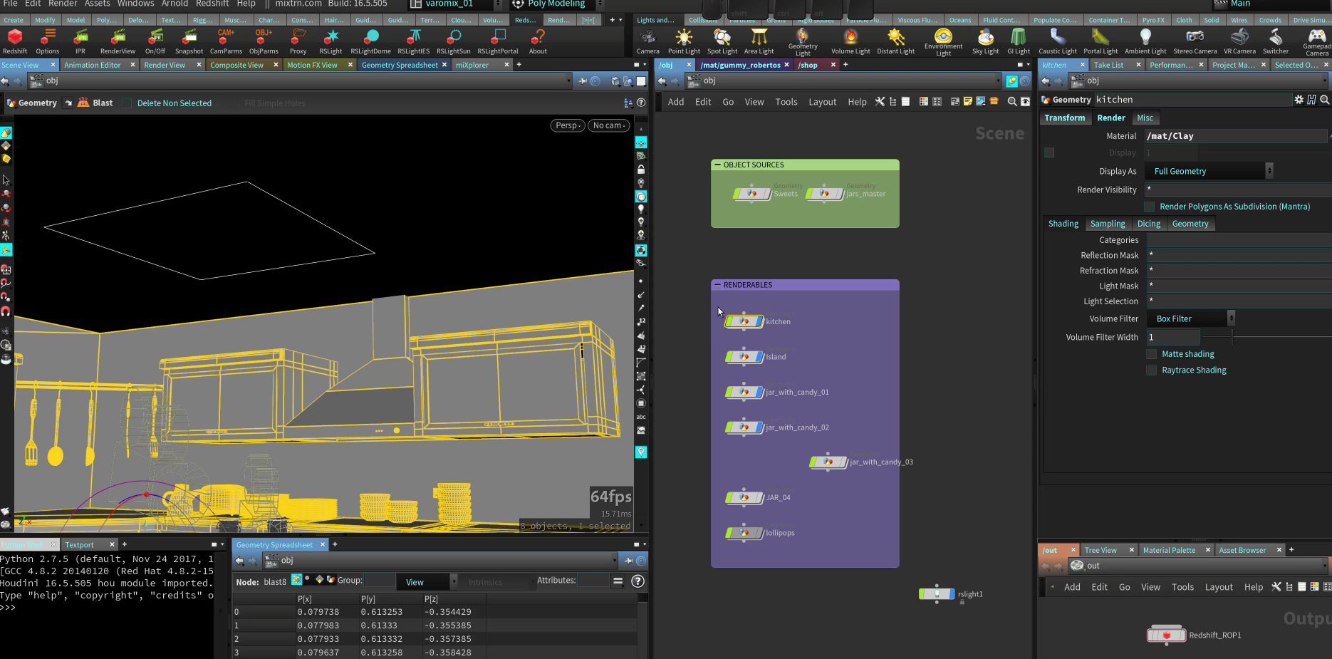 Shading with Redshift