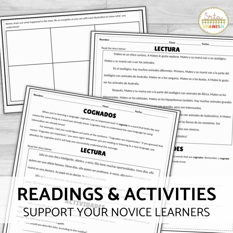 Spanish Cognates UNIT BUNDLE (Updated for DISTANCE LEARNING!)