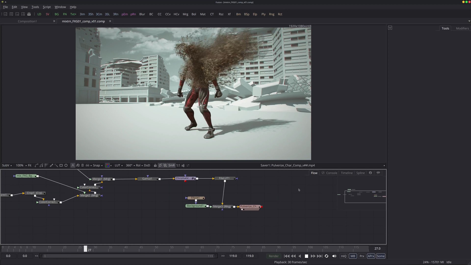 FXGURU – Pulverizing Character Effect