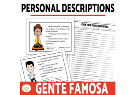 Introductions and Personal Descriptions in Spanish Gente Famosa Readings