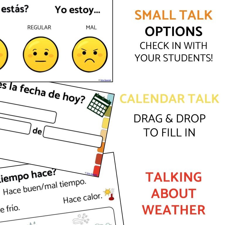 Start of Spanish Class Slides