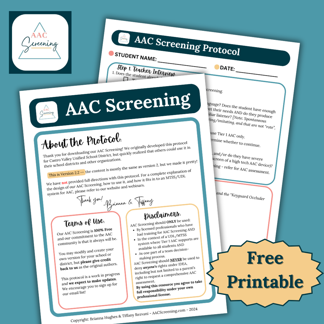 AAC Screening Protocol version 2.4