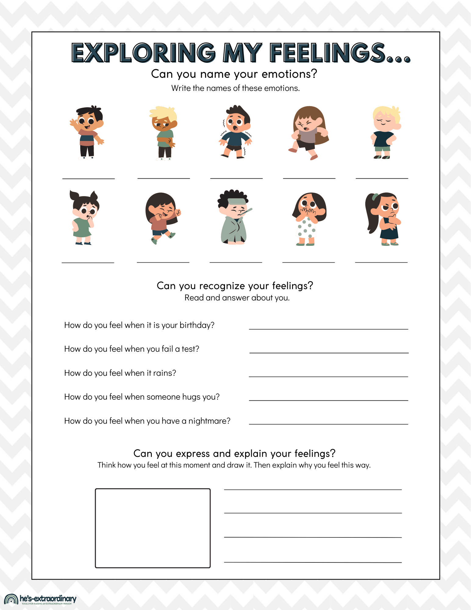 How Do I Feel? Emotions Work Booklet