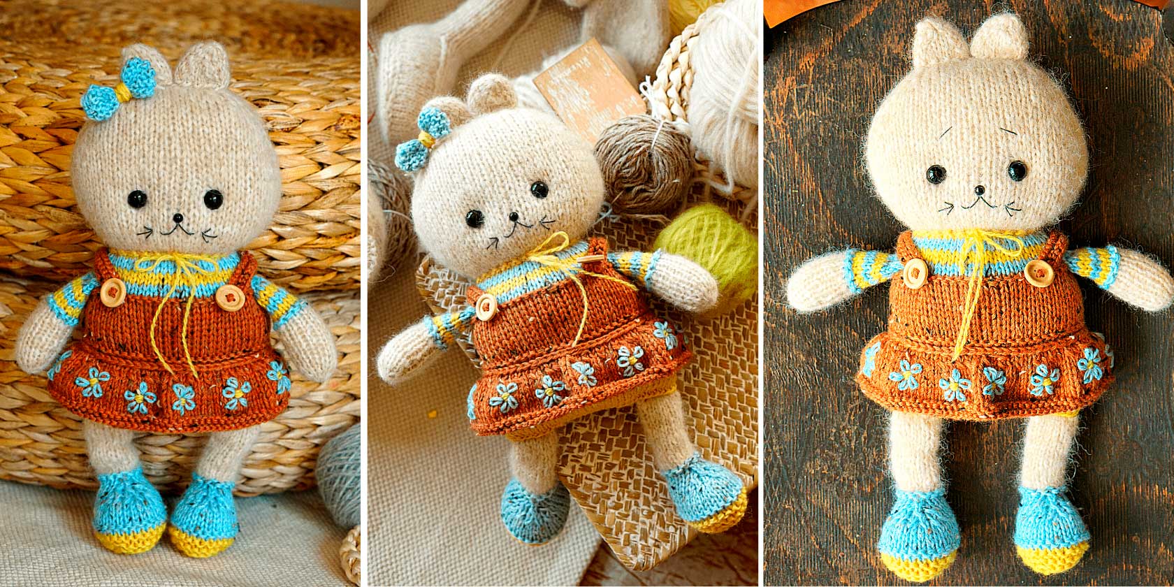 Knitting Pattern: Cozy Friends - Kitty