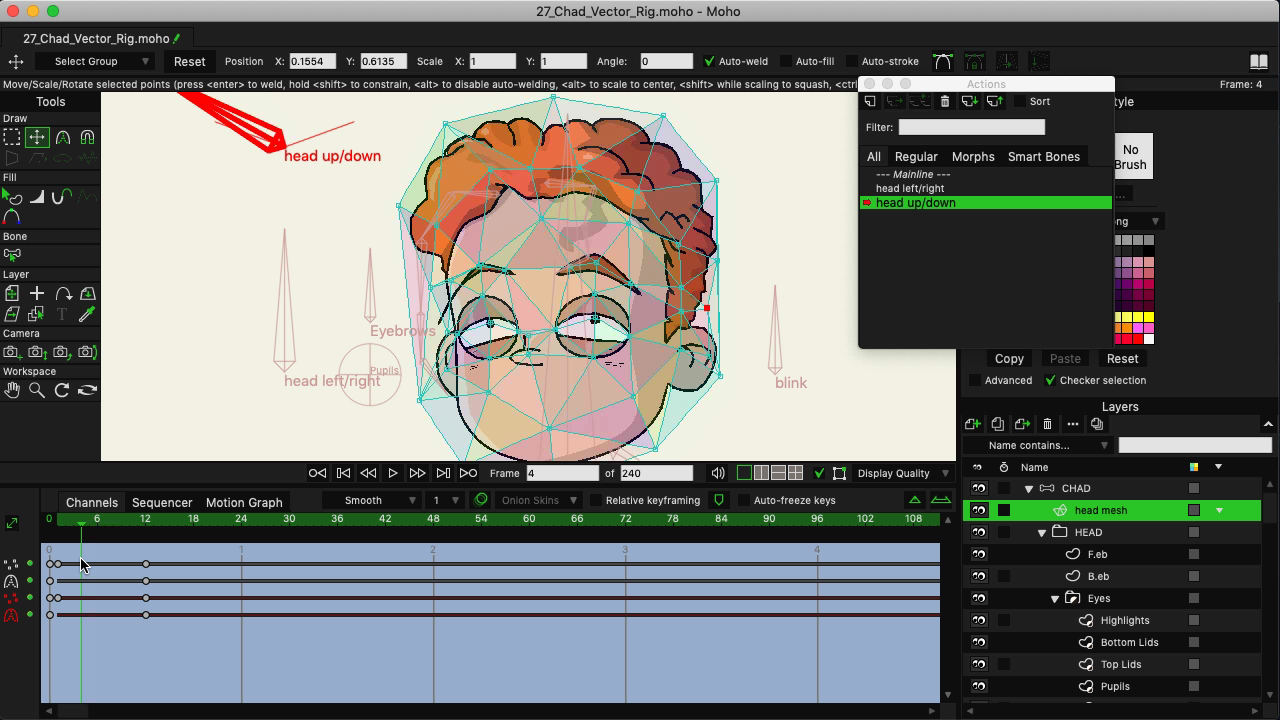 Rigging and Animating Vectors in Moho Pro