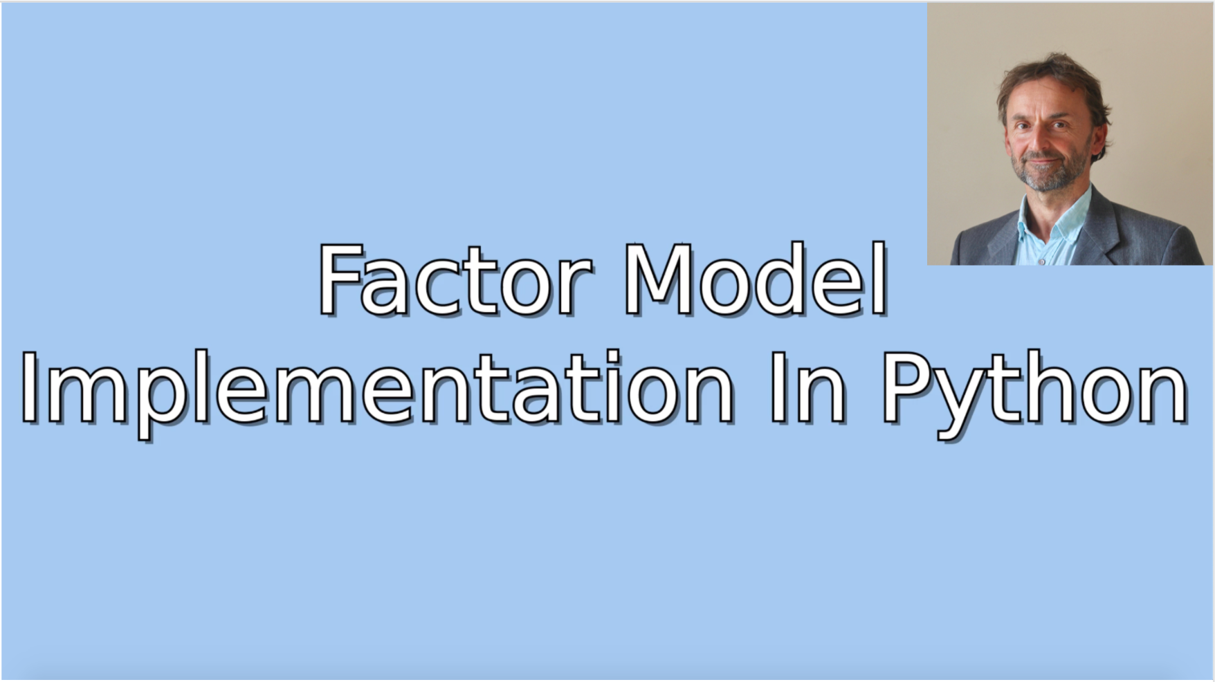 Factor Model Implementation Python 