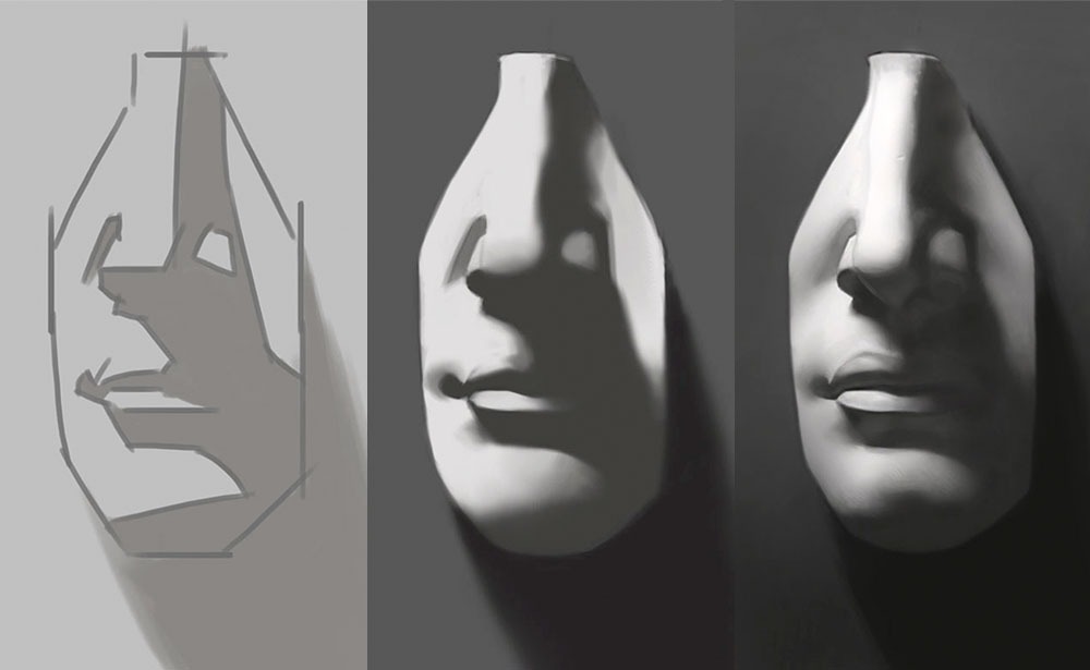 Learn to draw realistic light & shadow.