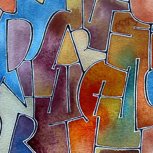 Colorful Lettering Composition