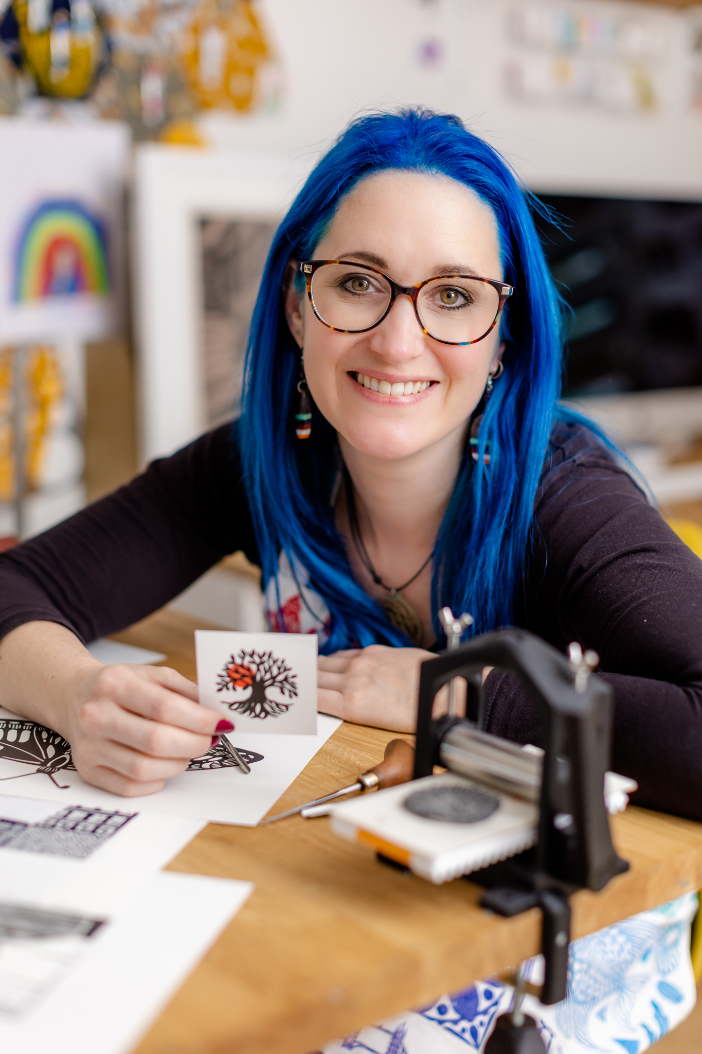 Linocut: A Studio Tour with Susan