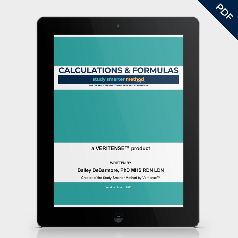 Calculations and Formulas Study Guide for the RD Exam