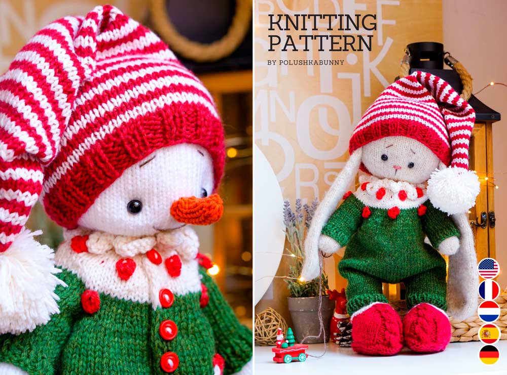 Knitting Snowman Toy Pattern + Videos