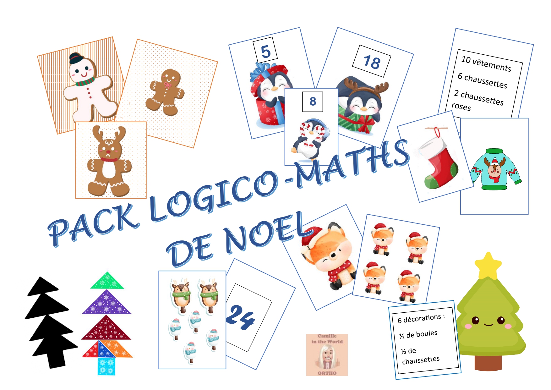 Pack de jeux Logico-Maths de Noël 2021